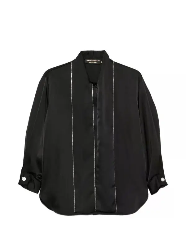 SIMONA CORSELLINI Crystal-embellished Satin Blouse