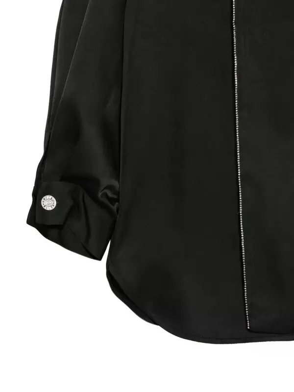 SIMONA CORSELLINI Crystal-embellished Satin Blouse