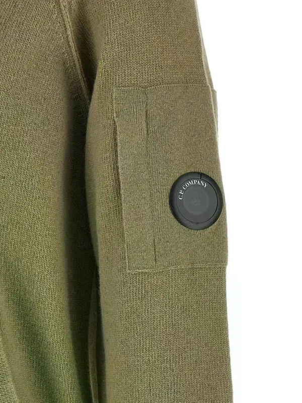 C.P. COMPANY Lambswool Lens Full-zip Sweater