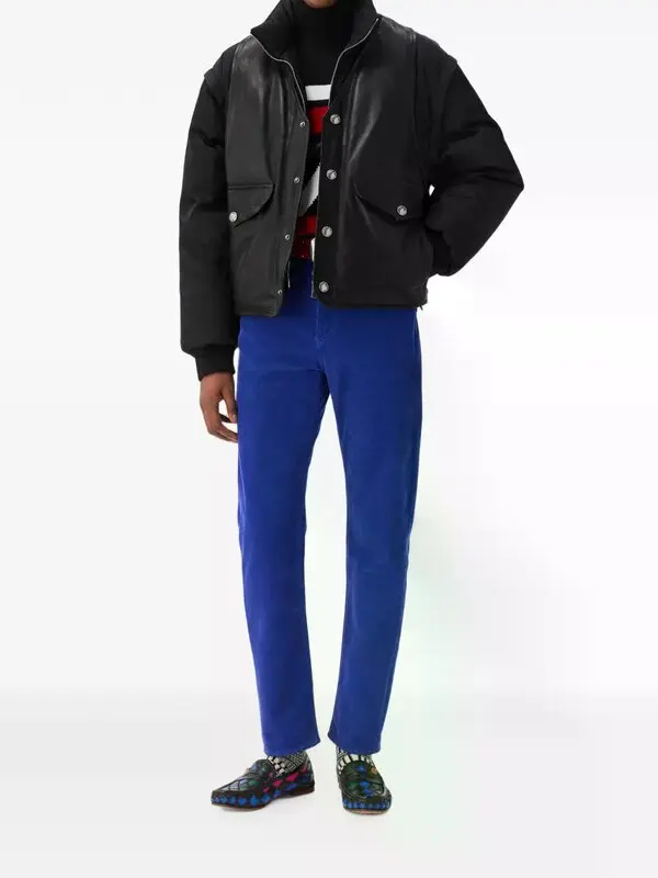 Versace Leather & Nylon Padded Blouson