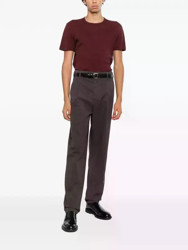Brunello Cucinelli Marl-effect Crew-neck T-shirt - Red