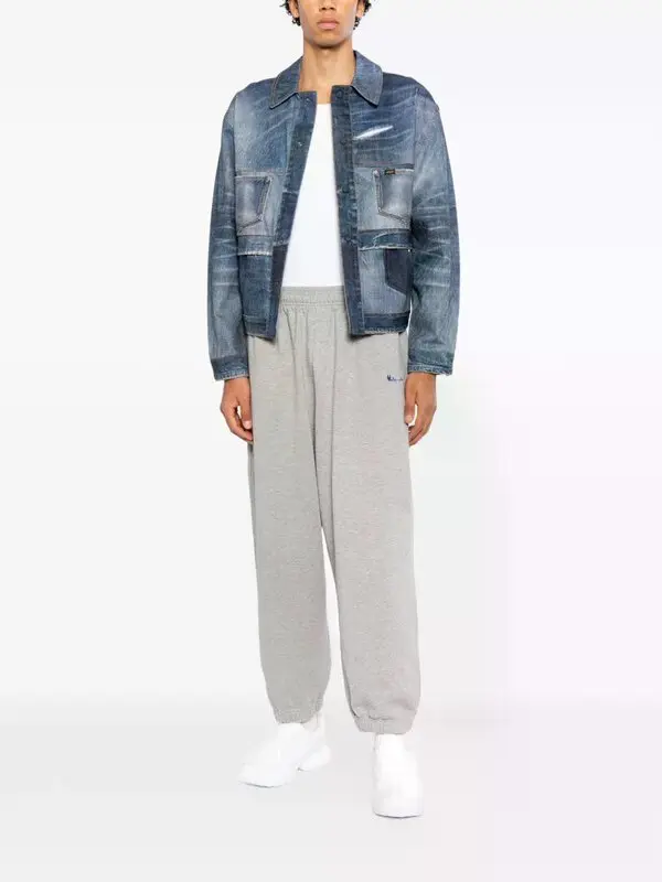 Vetements Logo-embroidered Track Pants - Grey