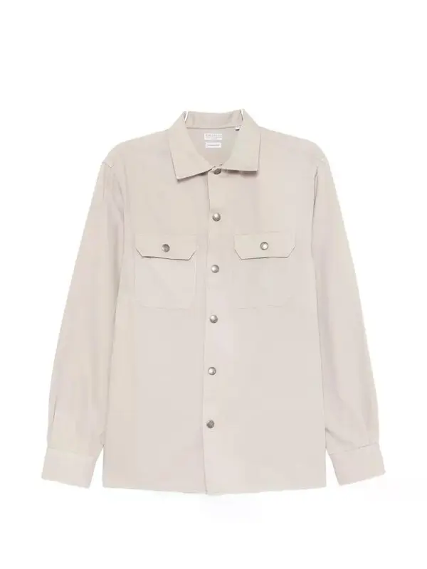 Brunello Cucinelli Garment-dyed Overshirt - Neutrals