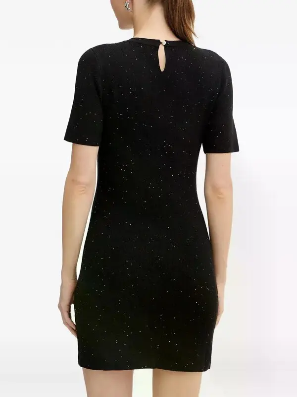 MORGAN Rhinestone-details Knitted Mini Dress