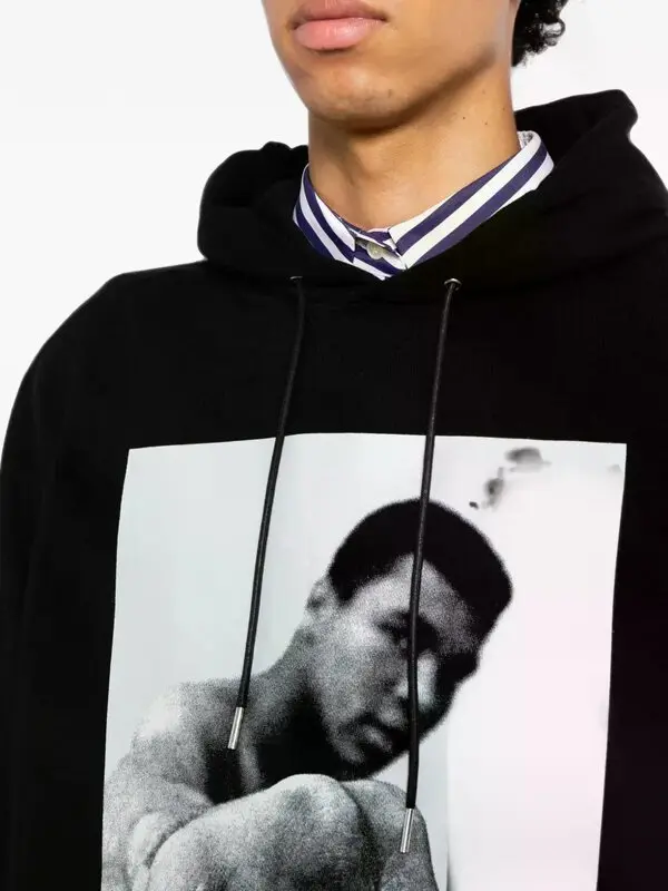 Sacai Graphic-print Drawstring Hoodie