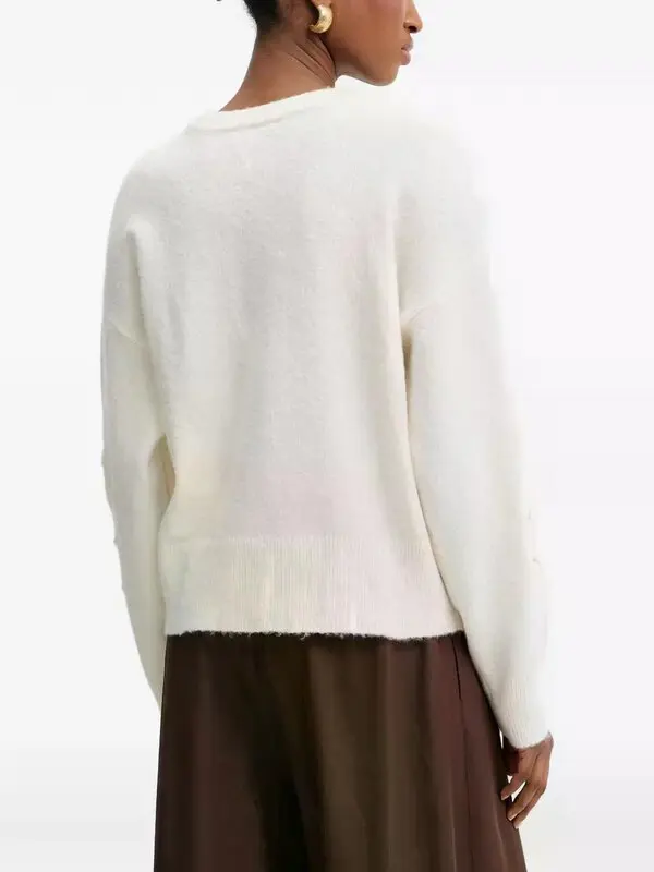 MORGAN Floral Detail Long Sleeve Sweater