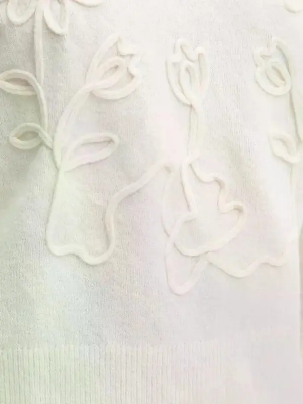 MORGAN Floral Detail Long Sleeve Sweater