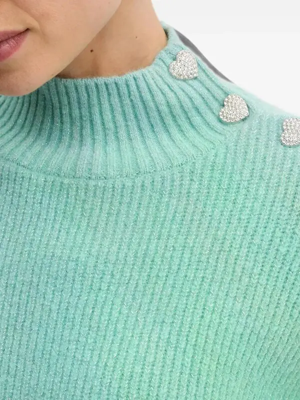 MORGAN Heart Button Sweater