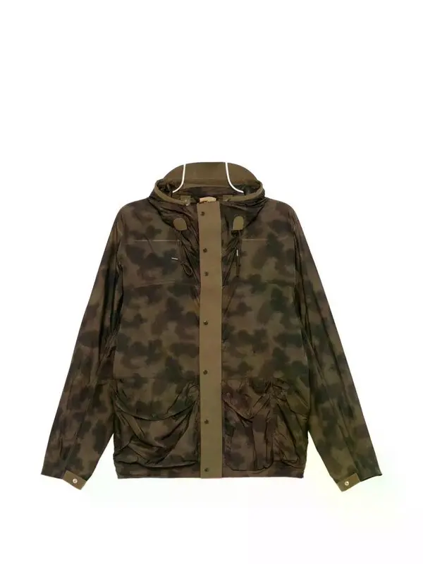 TEN C Camouflage-print Hooded Jacket