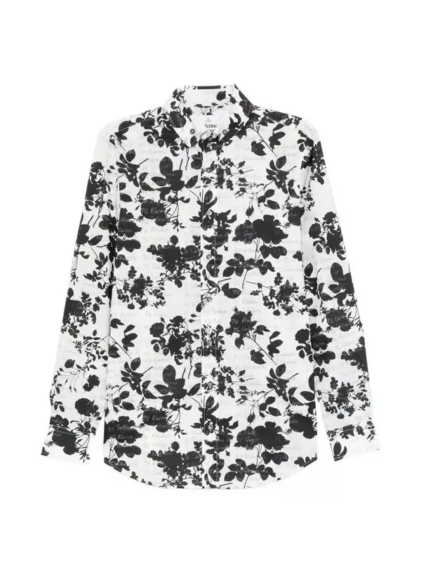 VIVIENNE WESTWOOD Floral-print Long-sleeve Shirt - White