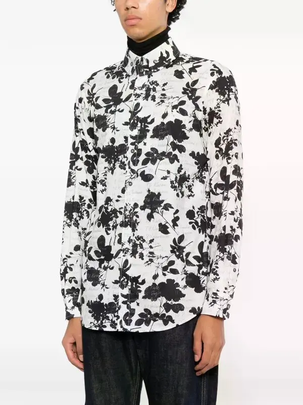 VIVIENNE WESTWOOD Floral-print Long-sleeve Shirt - White