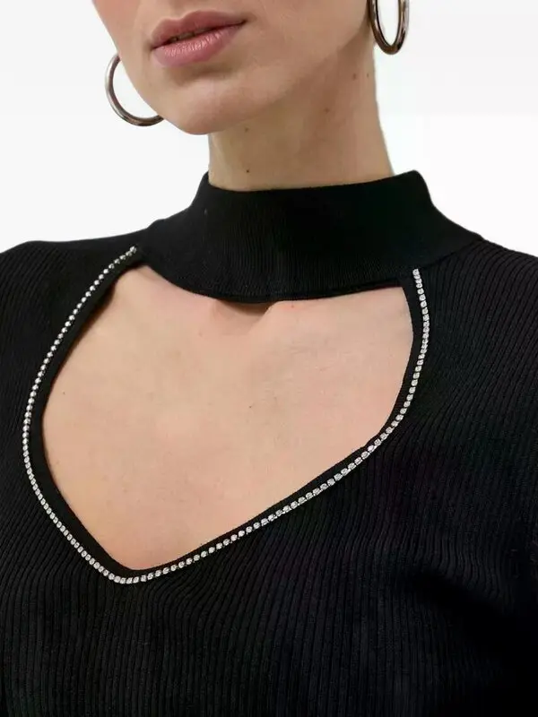 MORGAN Shift Cutout Embellished-details Mini Dress