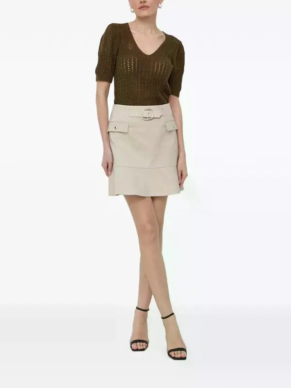 MORGAN V-neck Puff Sleeve Sweater