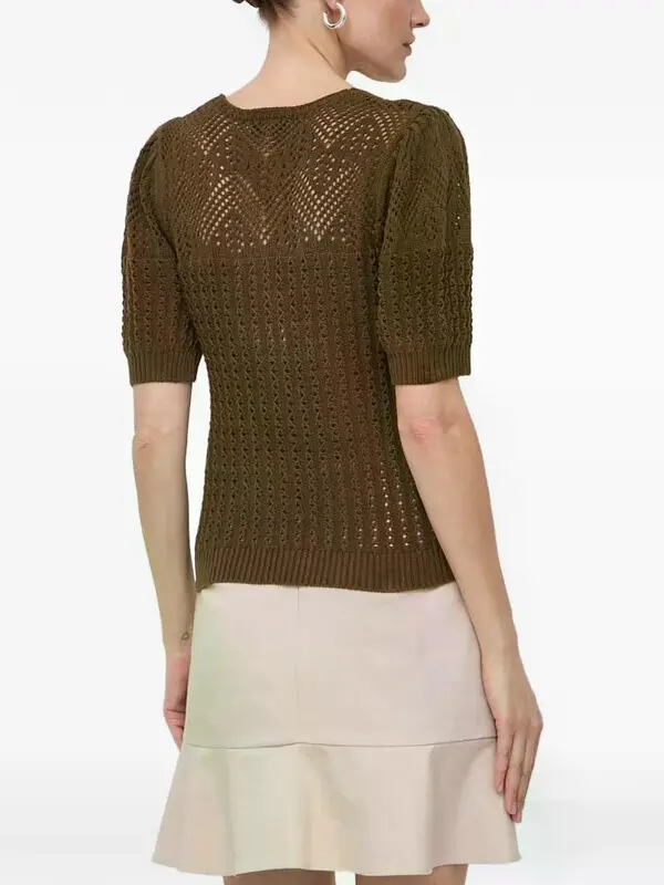MORGAN V-neck Puff Sleeve Sweater