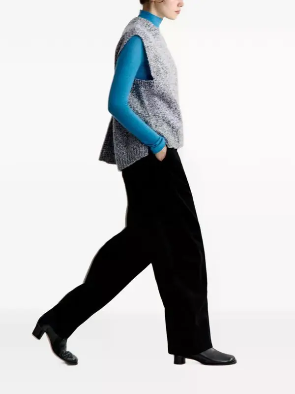 Maison Kitsuné Button-back Knitted Top