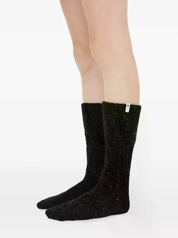 UGG Shaye Cable-knit Socks - Black