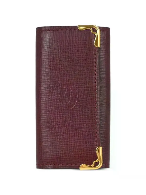 Cartier 1990-2000s Logo-embossed Key Holder - Red