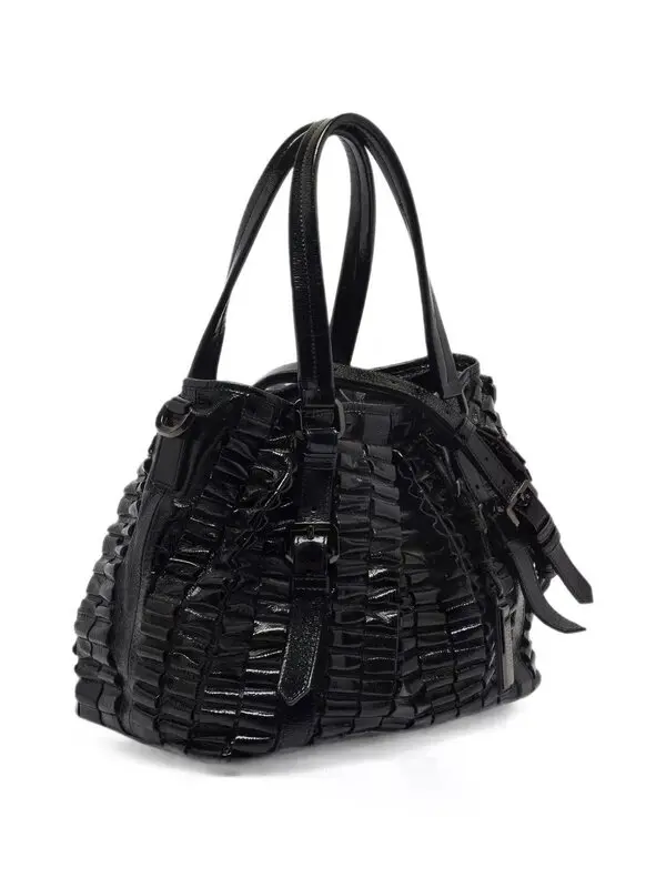 Burberry Large Lowry Patent Leather Tote Bag