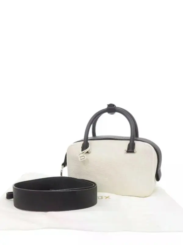 Delvaux 2015-2026 Mini Leather Cool Box Satchel - White