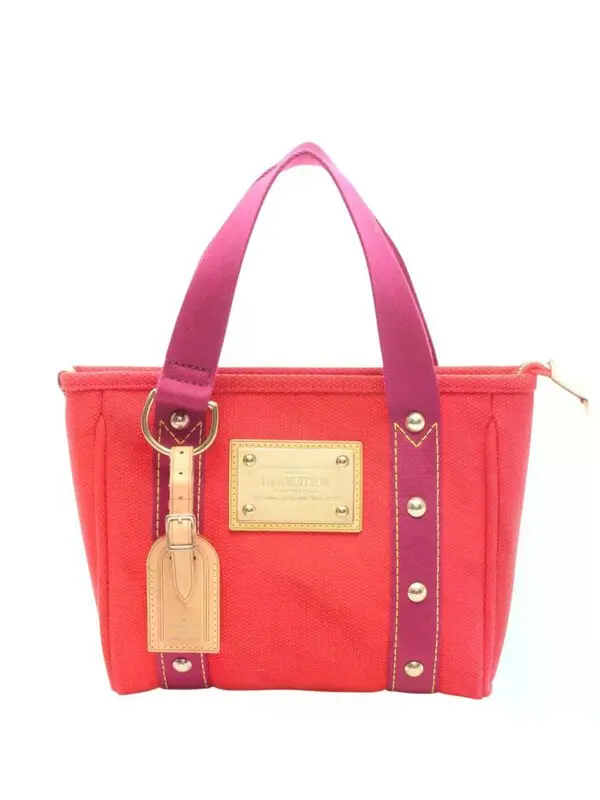 LOUIS VUITTON 2005 Antigua Cabas Pm Handbag - Red