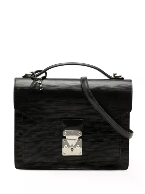 LOUIS VUITTON 2006 Epi Monceau 28 Satchel - Black