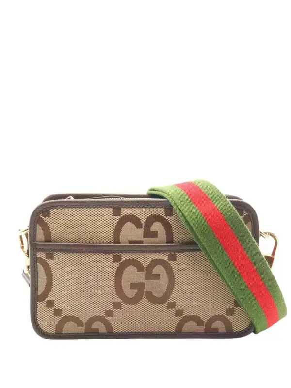 Gucci 2000-2015 Mini Jumbo Gg Canvas Web Crossbody Bag - Neutrals