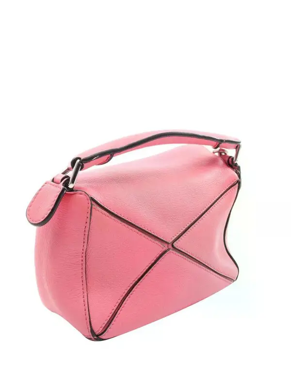 Loewe 2010-2026 Mini Calfskin Puzzle Edge Satchel - Pink
