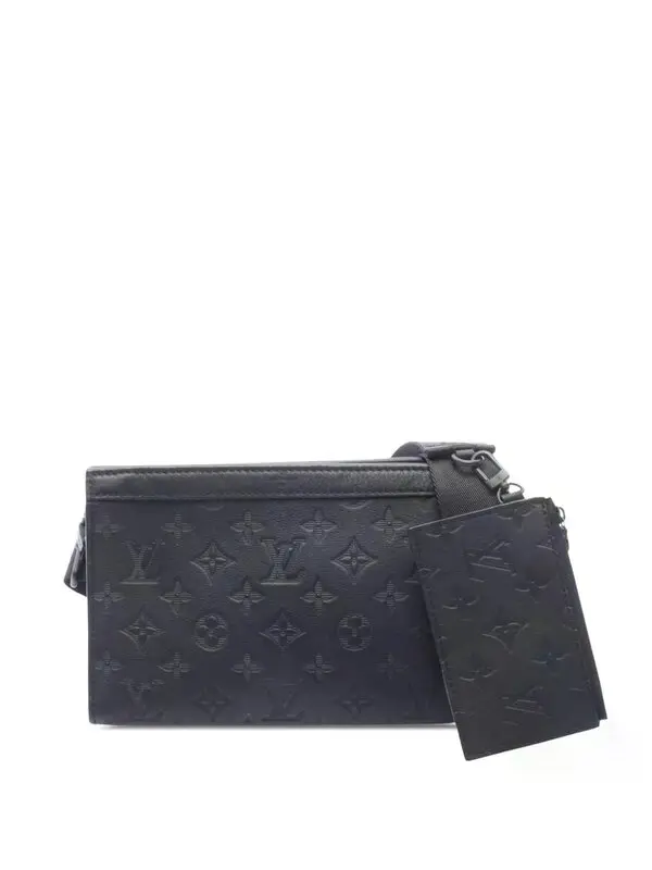 LOUIS VUITTON 2021-2026 Monogram Shadow Gaston Wearable Wallet Crossbody Bag - Black