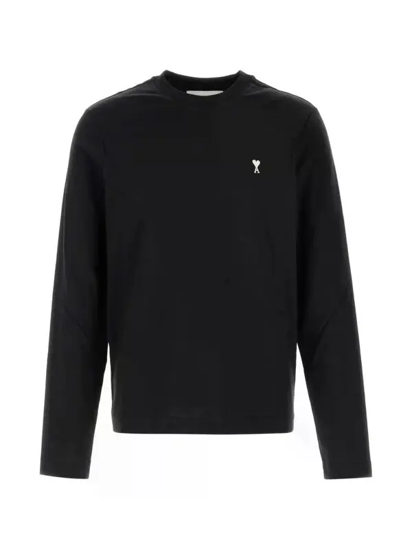 AMI Paris De Coeur Long-sleeve Sweatshirt - Black