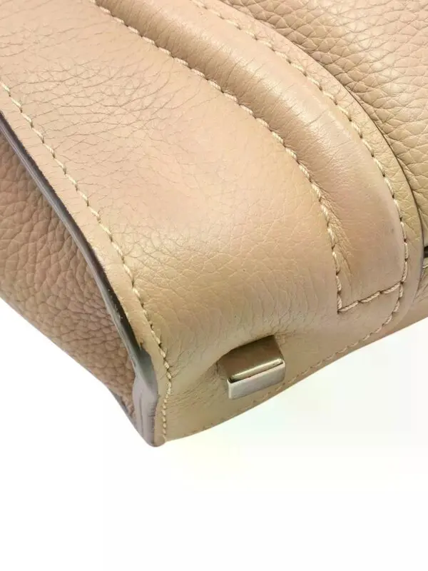 Celine Mini Luggage Tote Bag In Drummed Calfskin - Neutrals
