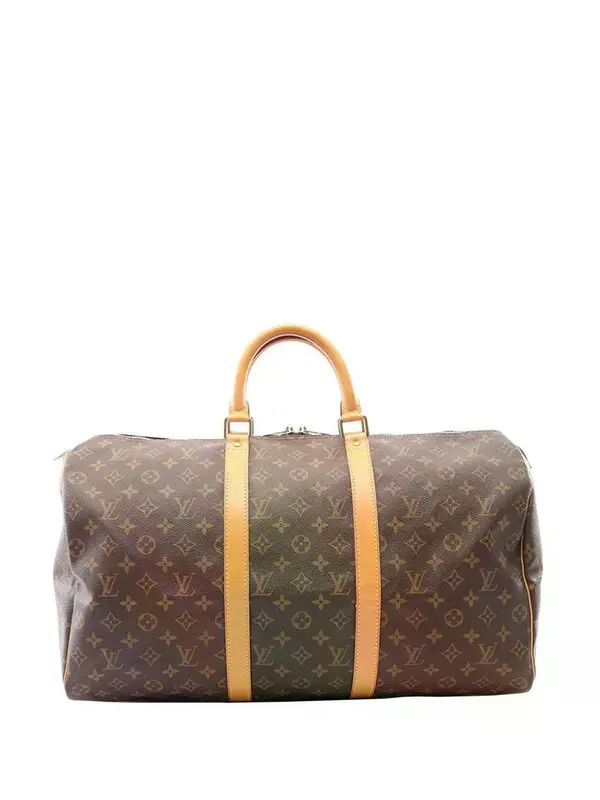 LOUIS VUITTON 1998 Monogram Keepall 50 Travel Bag - Brown