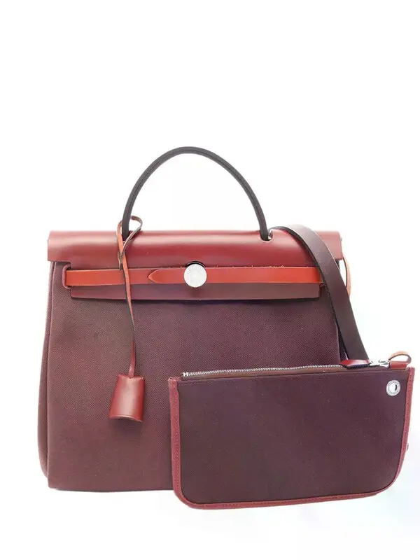 Hermès 2020 Military Toile And Vache Hunter Herbag Zip 31 Satchel