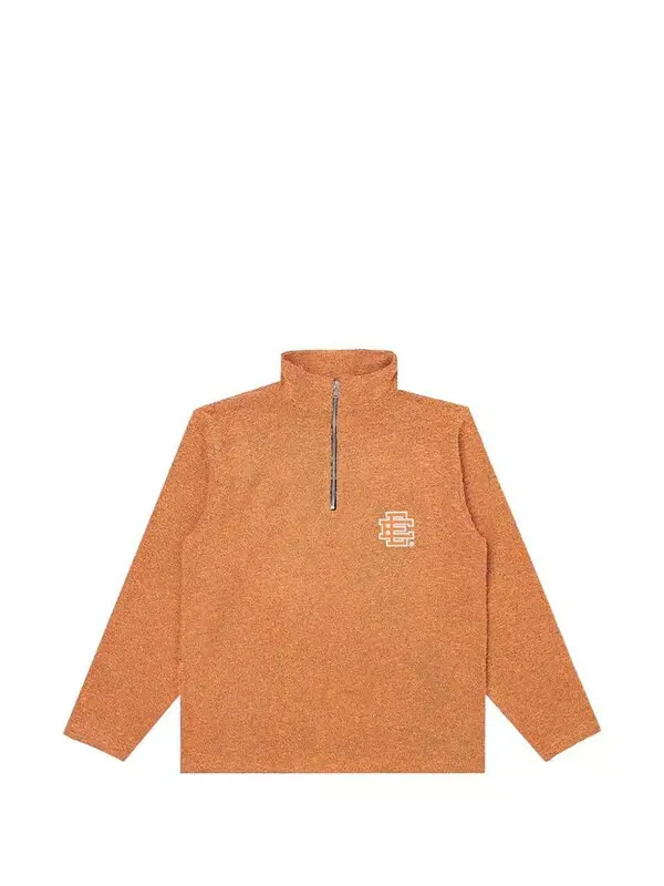 ERIC EMANUEL Quarter-zip Bouclé Sweater - Orange
