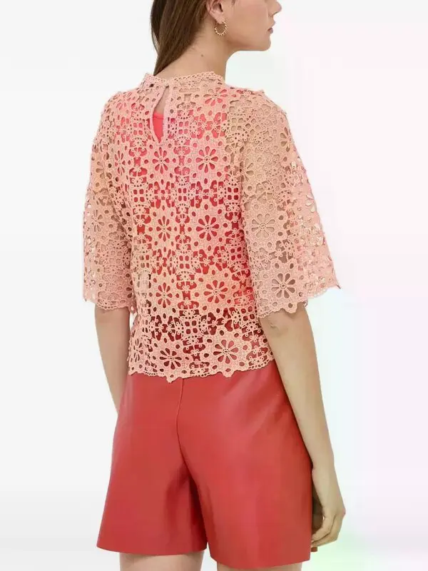 MORGAN Lace Openwork Top