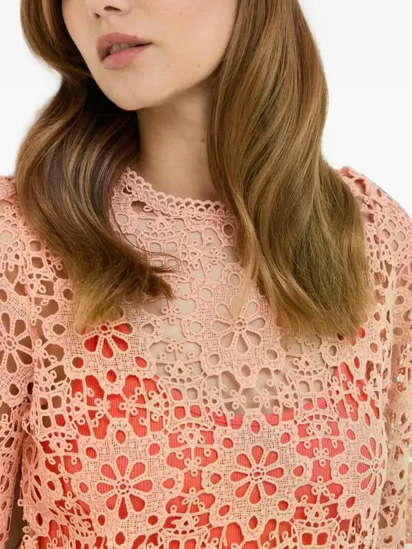MORGAN Lace Openwork Top
