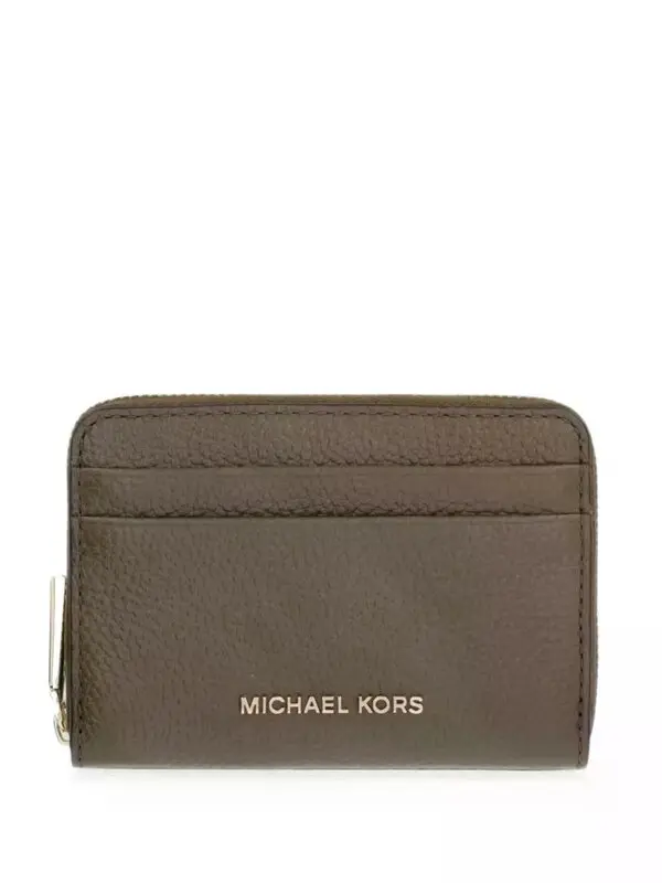 Michael Kors Logo-plaque Pebbled Wallet - Brown