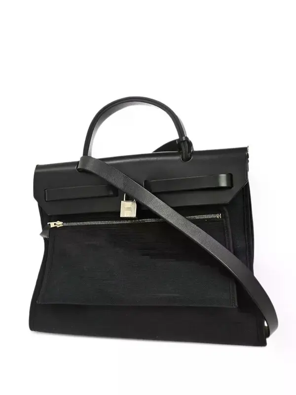 Hermès 2017 Pm Herbag Zip Two-way Tote Bag - Black