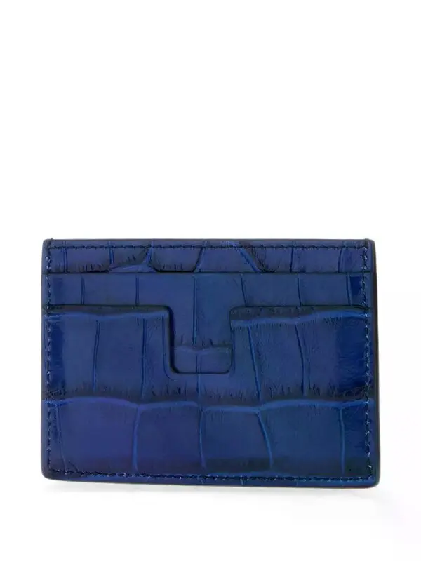 TOM FORD Crocodile-effect Leather Card Holder