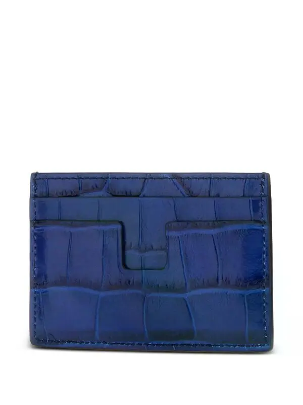 TOM FORD Crocodile-effect Leather Card Holder