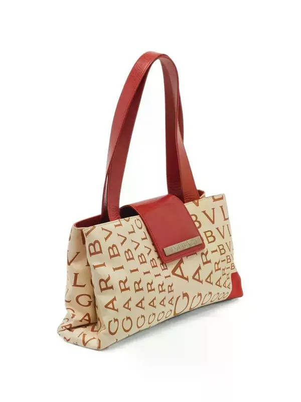 BVLGARI Logomania Calf-leather-trim Tote Bag