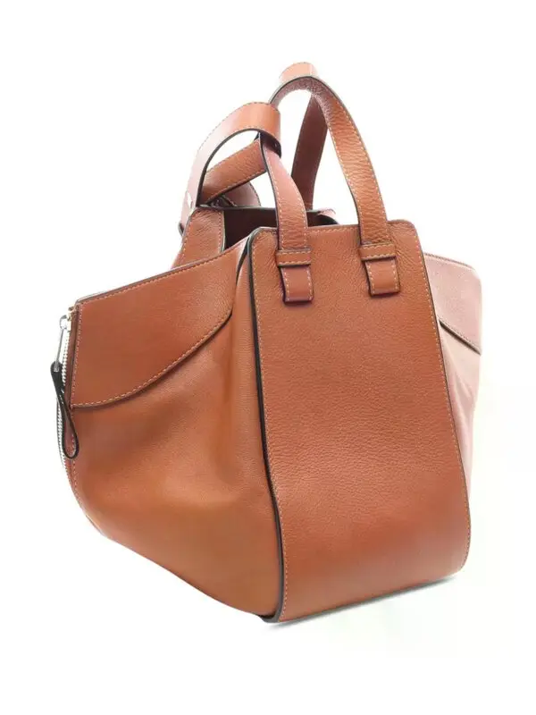Loewe 2015-2026 Small Leather Hammock Satchel - Brown
