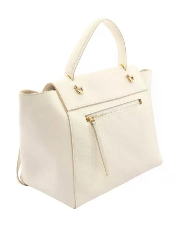 Celine Mini Grained Calfskin Belt Bag Satchel - White