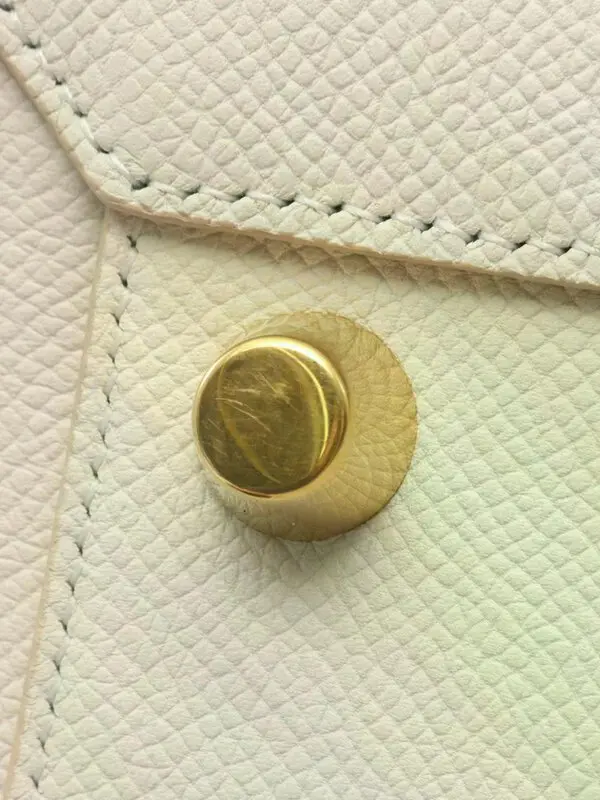Celine Mini Grained Calfskin Belt Bag Satchel - White