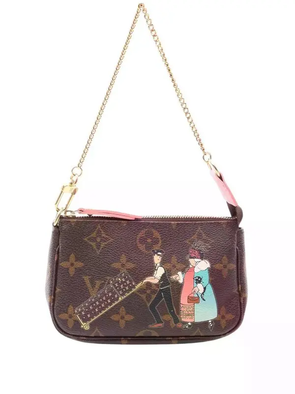 LOUIS VUITTON 2011 Monogram Illustre Mini Pochette Accessories Handbag - Brown