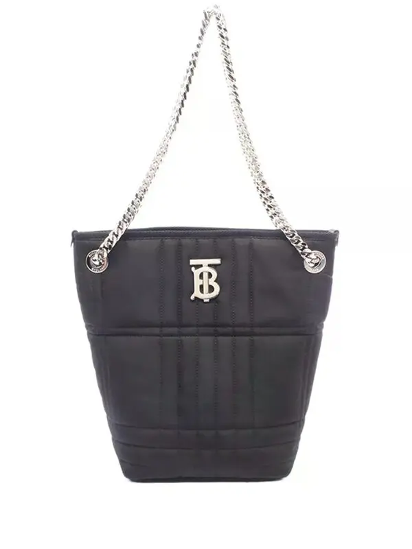Burberry 2018-2023 Small Nylon Laura Bucket Bag - Black