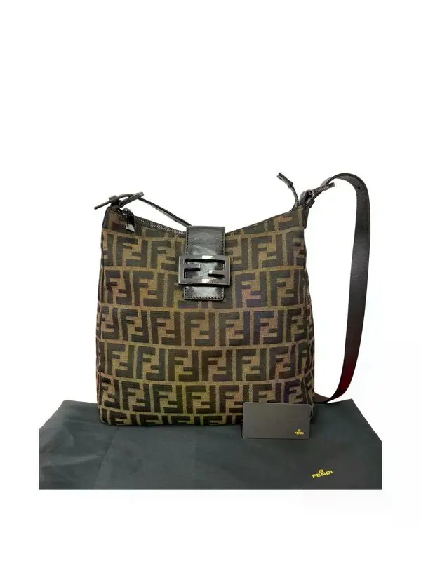 Fendi Zucca Canvas Shoulder Bag