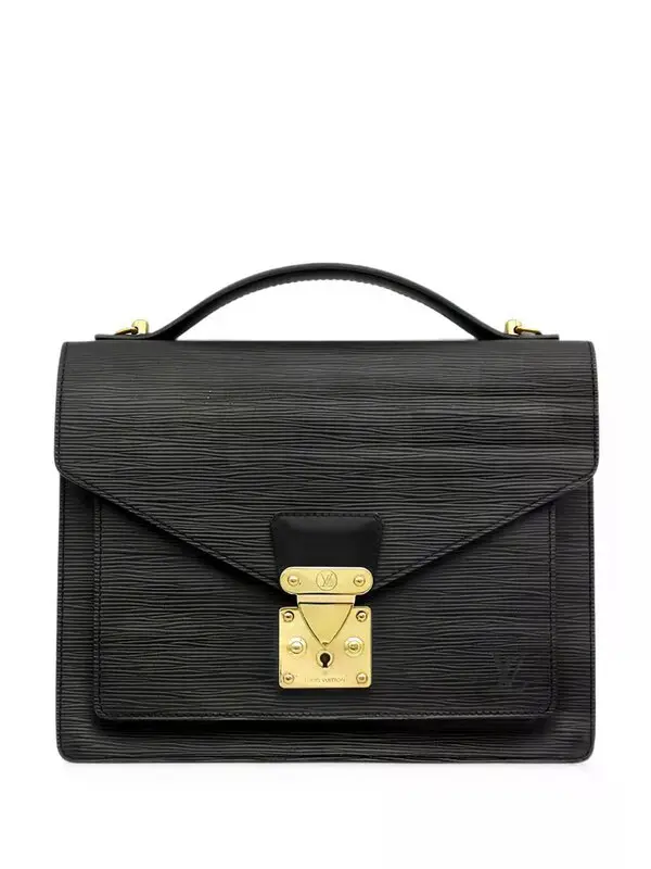 LOUIS VUITTON 2002 Epi Monceau 28 Satchel - Black