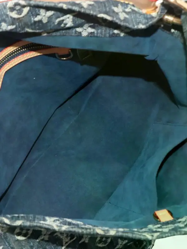 LOUIS VUITTON Monogram Denim Daily Gm Hobo Bag - Blue