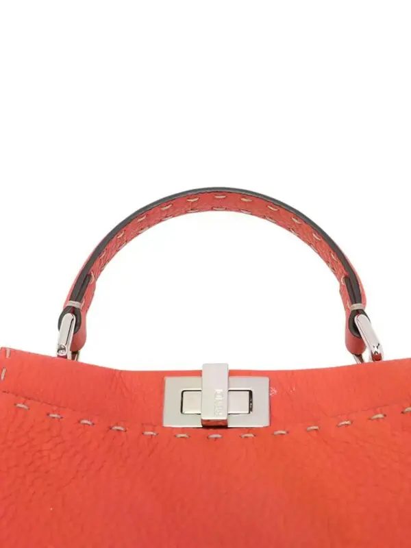Fendi 2010-2026 Mini Leather Iconic Peekaboo Satchel