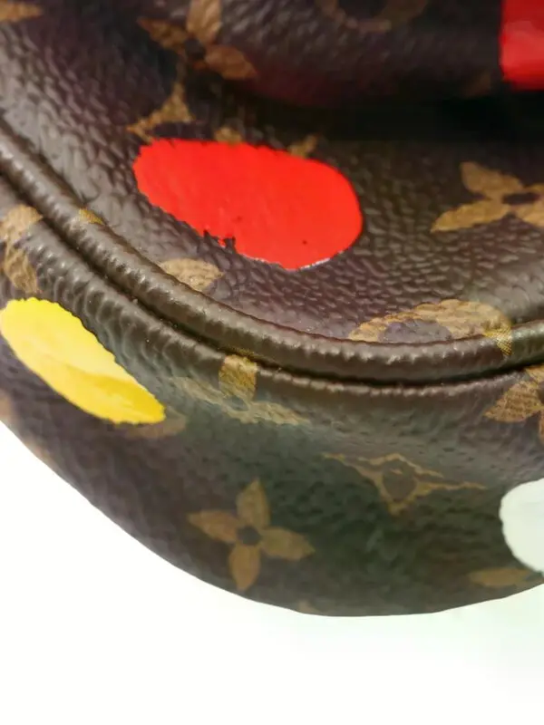 LOUIS VUITTON 2023 Yayoi Kusama Monogram Painted Dots Multi Pochette Accessoires Satchel - Brown